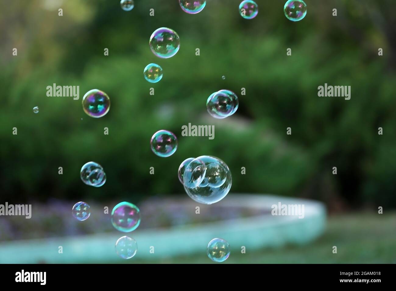 Soap bubbles outdoor Stock Photo - Alamy