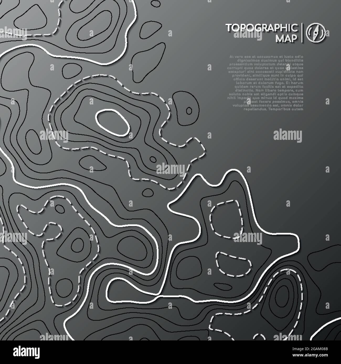 Topographic line map. Abstract topographic map concept with copy space ... Topographic line map. Abstract topographic map concept with copy space ...