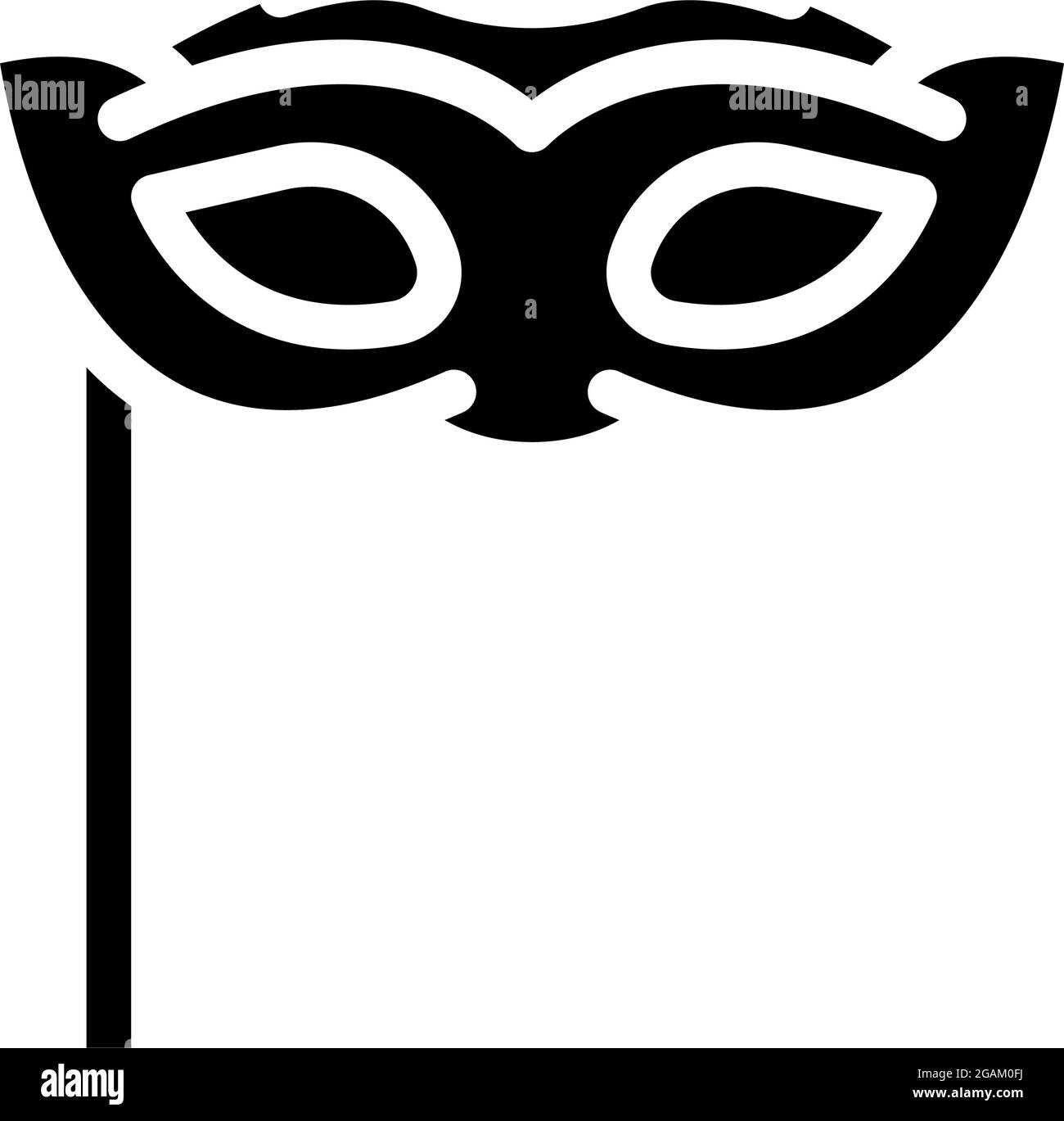 facial mask dancer glyph icon vector illustration Stock Vector Image ...