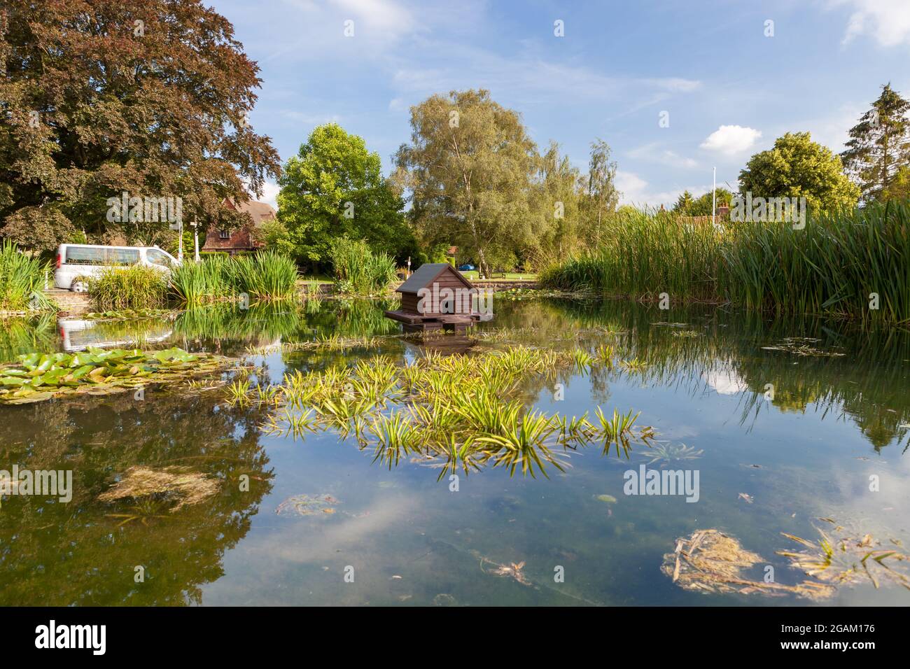 House on the duck pond in the centre of one of Britain's favourite ...