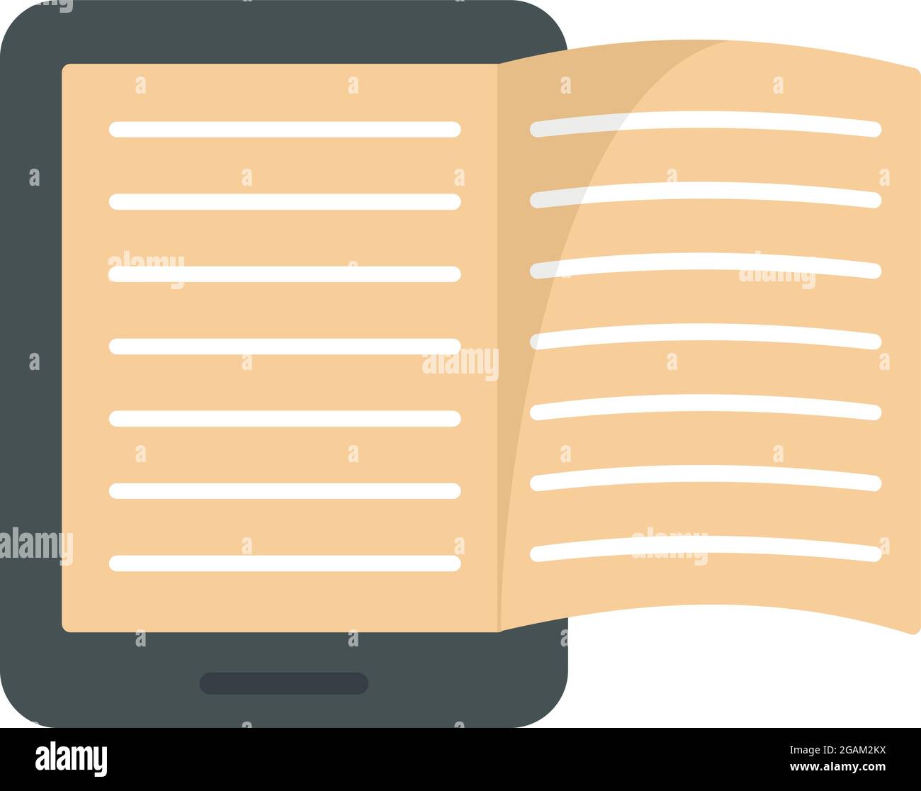 Magazine ebook icon. Flat illustration of magazine ebook vector icon ...