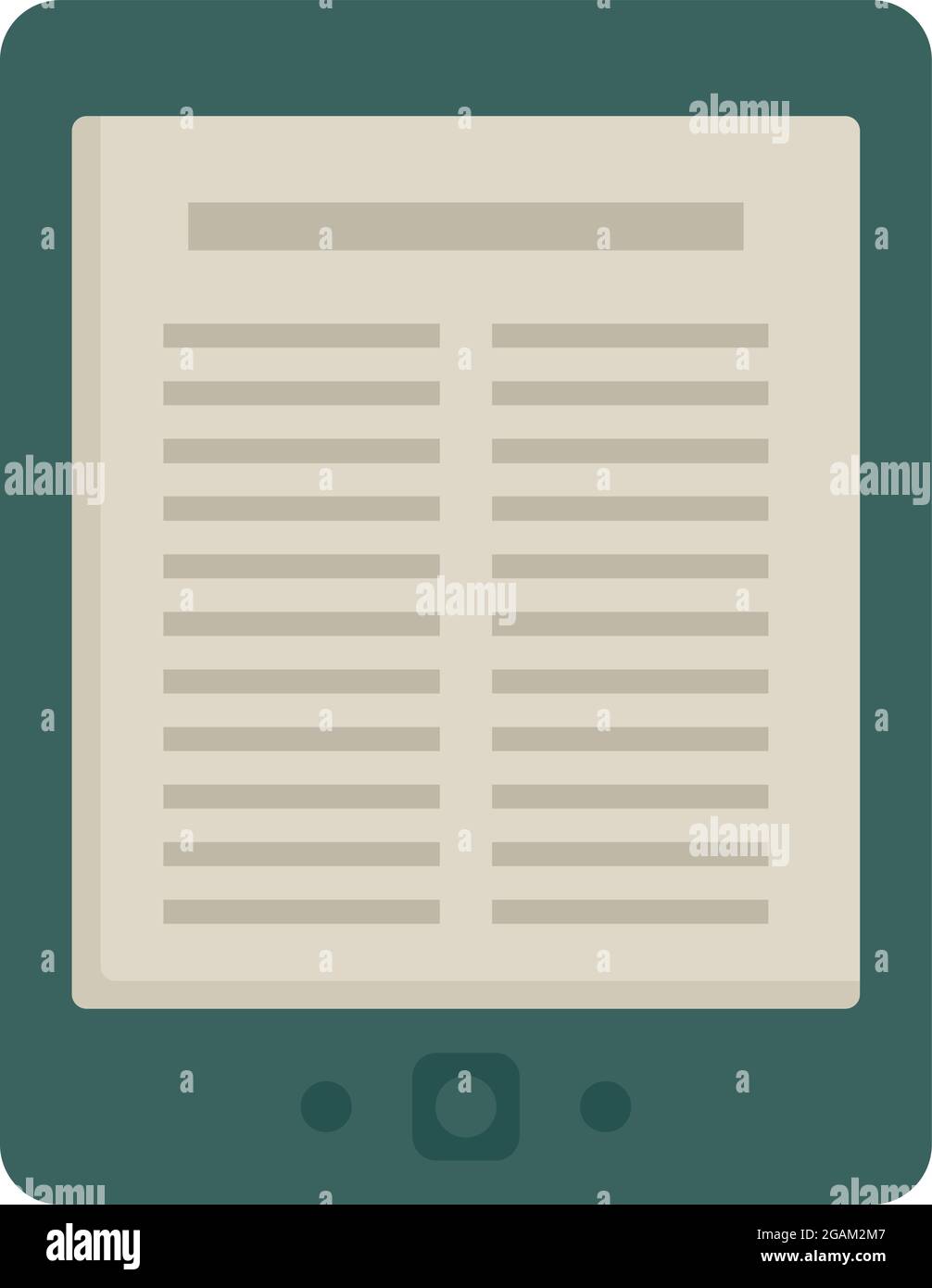 Library ebook icon. Flat illustration of library ebook vector icon ...