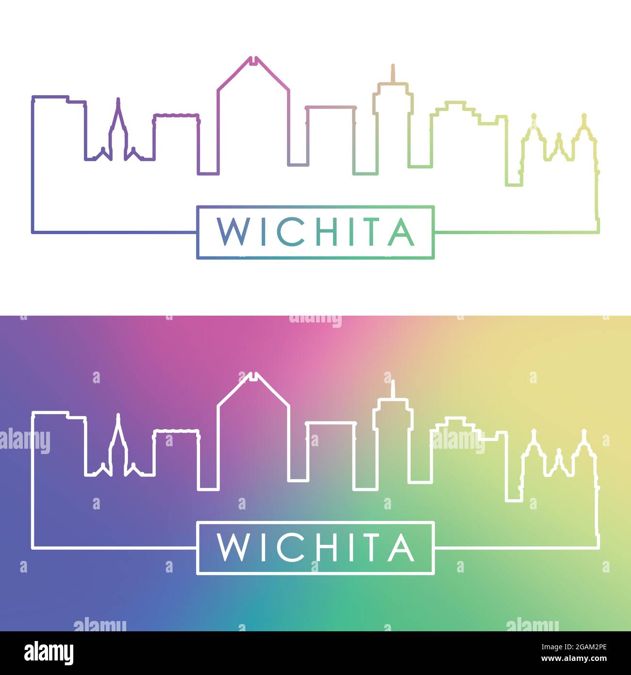 City view rainbow skyline Stock Vector Images - Alamy