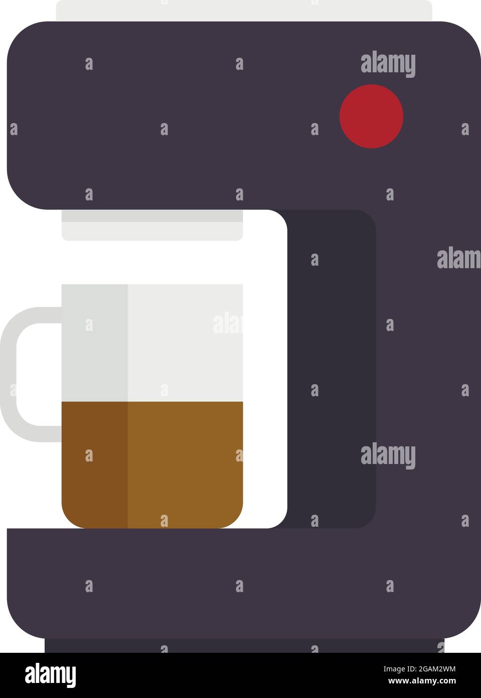 Home coffee machine icon. Flat illustration of home coffee machine ...