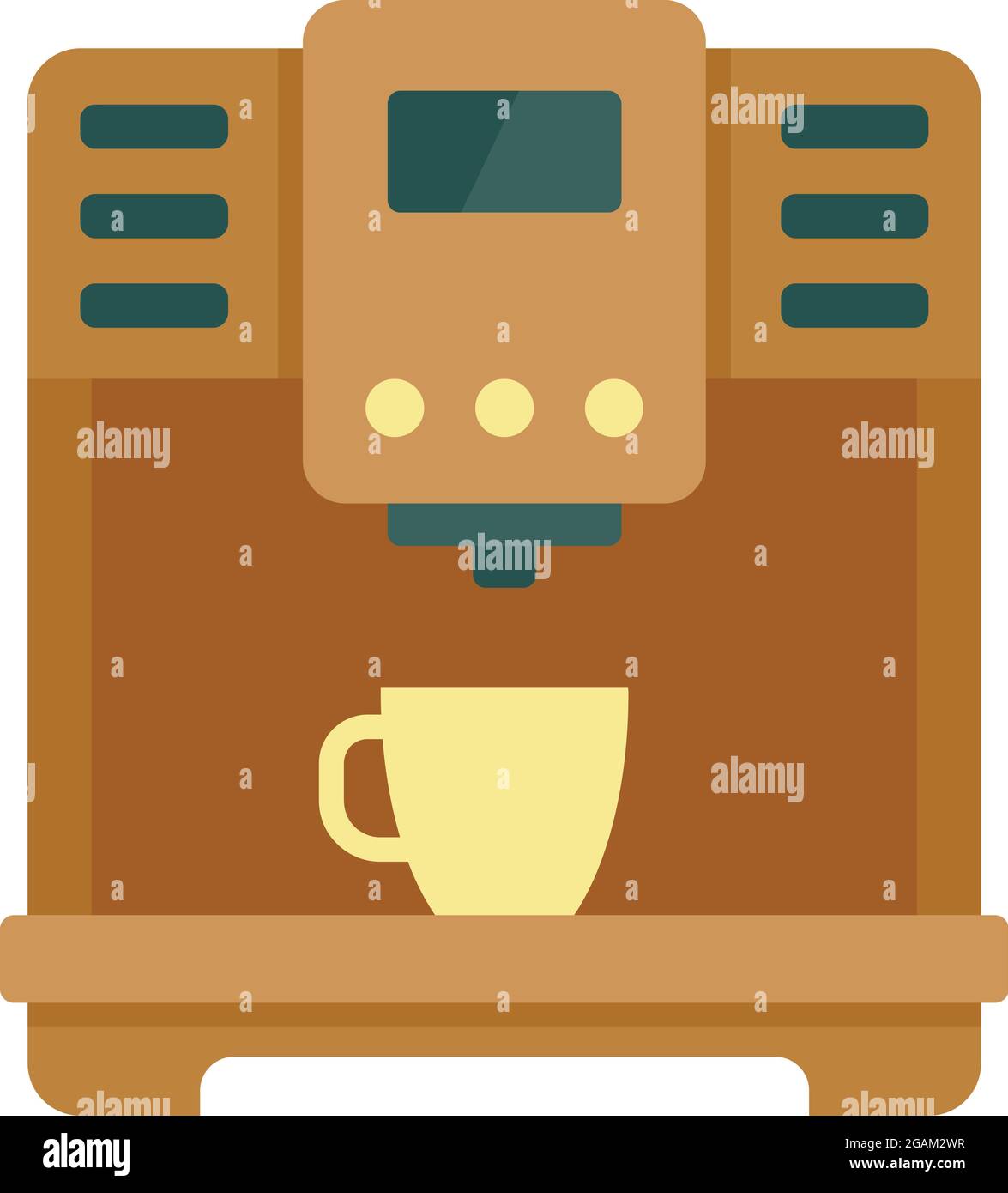 Americano coffee machine icon. Flat illustration of americano coffee ...