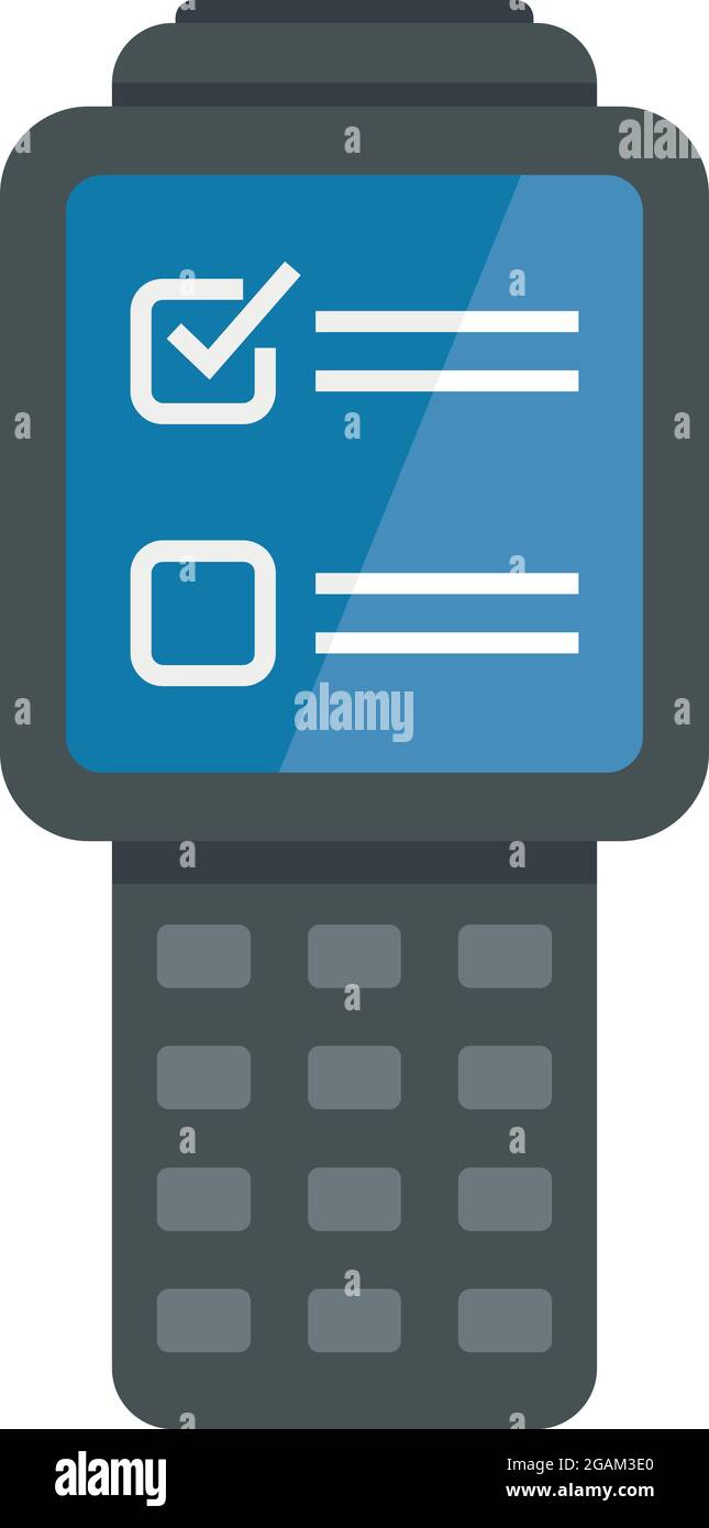 Inventory check device icon. Flat illustration of inventory check ...