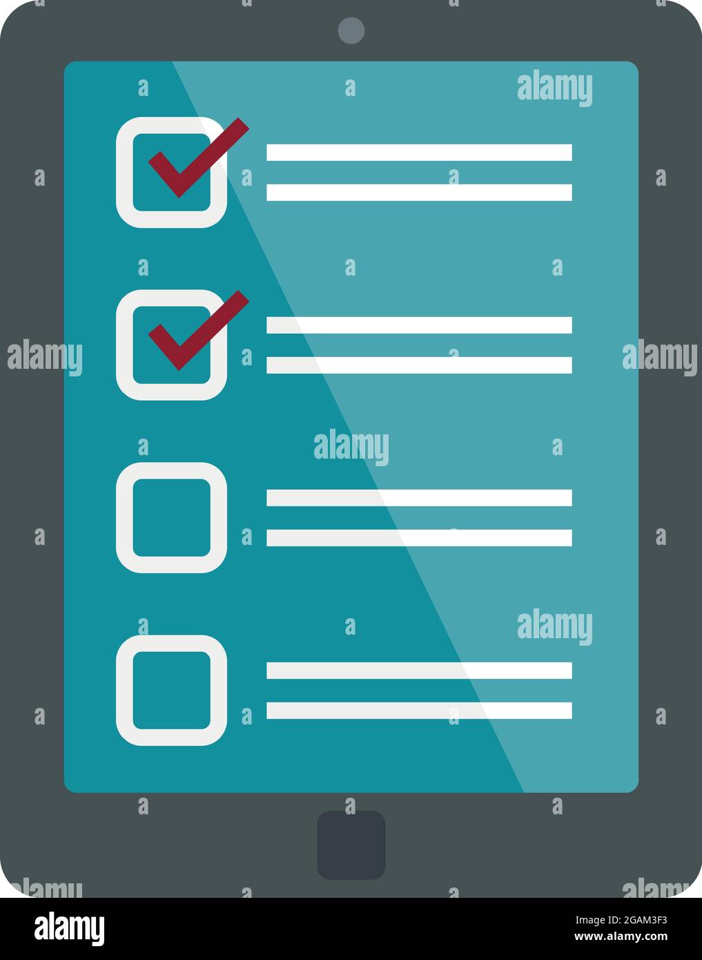 Inventory tablet icon. Flat illustration of inventory tablet vector ...