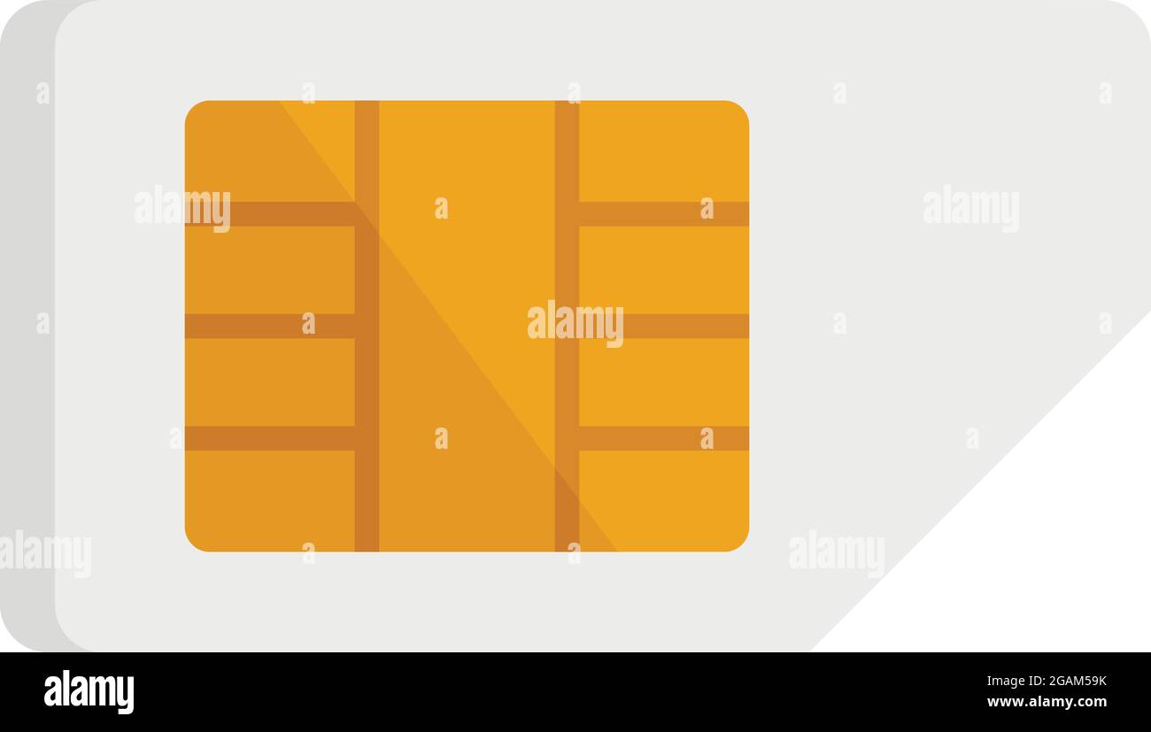 Phone sim card icon. Flat illustration of phone sim card vector icon ...
