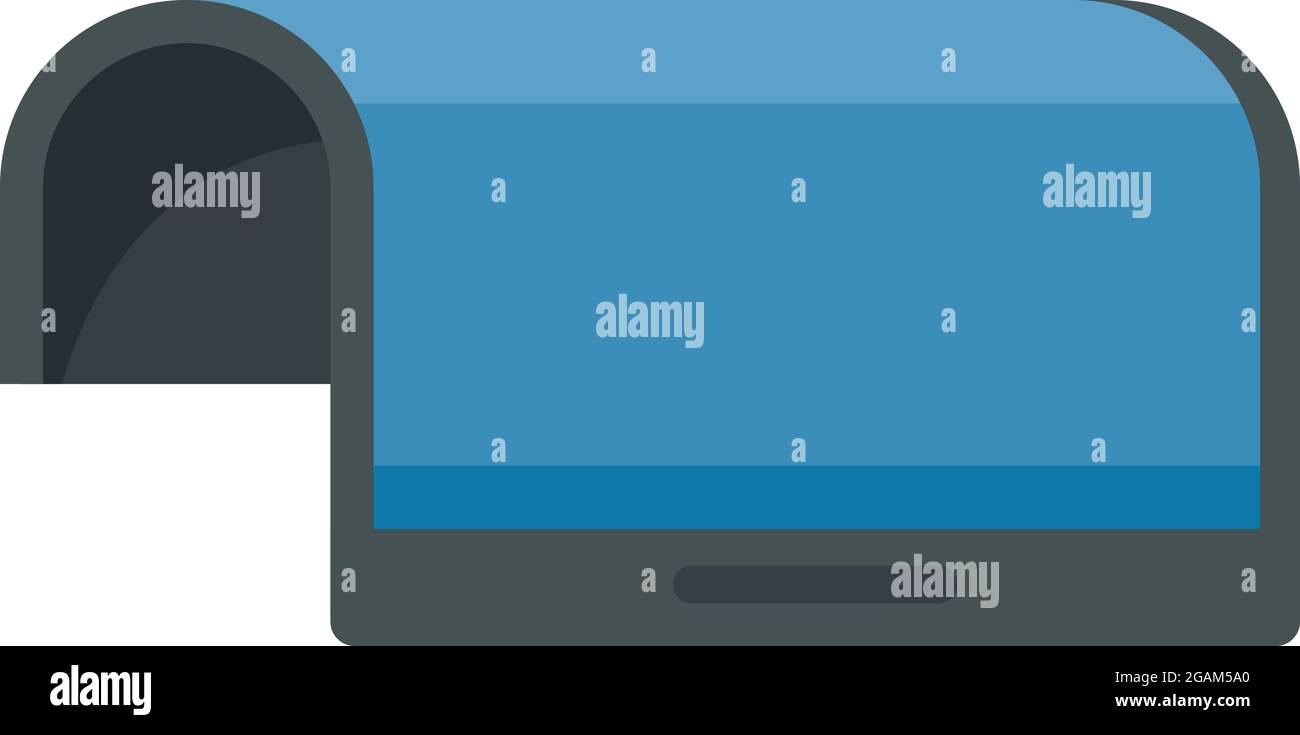Flexible display device icon. Flat illustration of flexible display ...