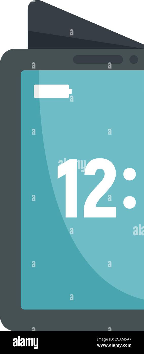 Creative flexible display icon. Flat illustration of creative flexible ...