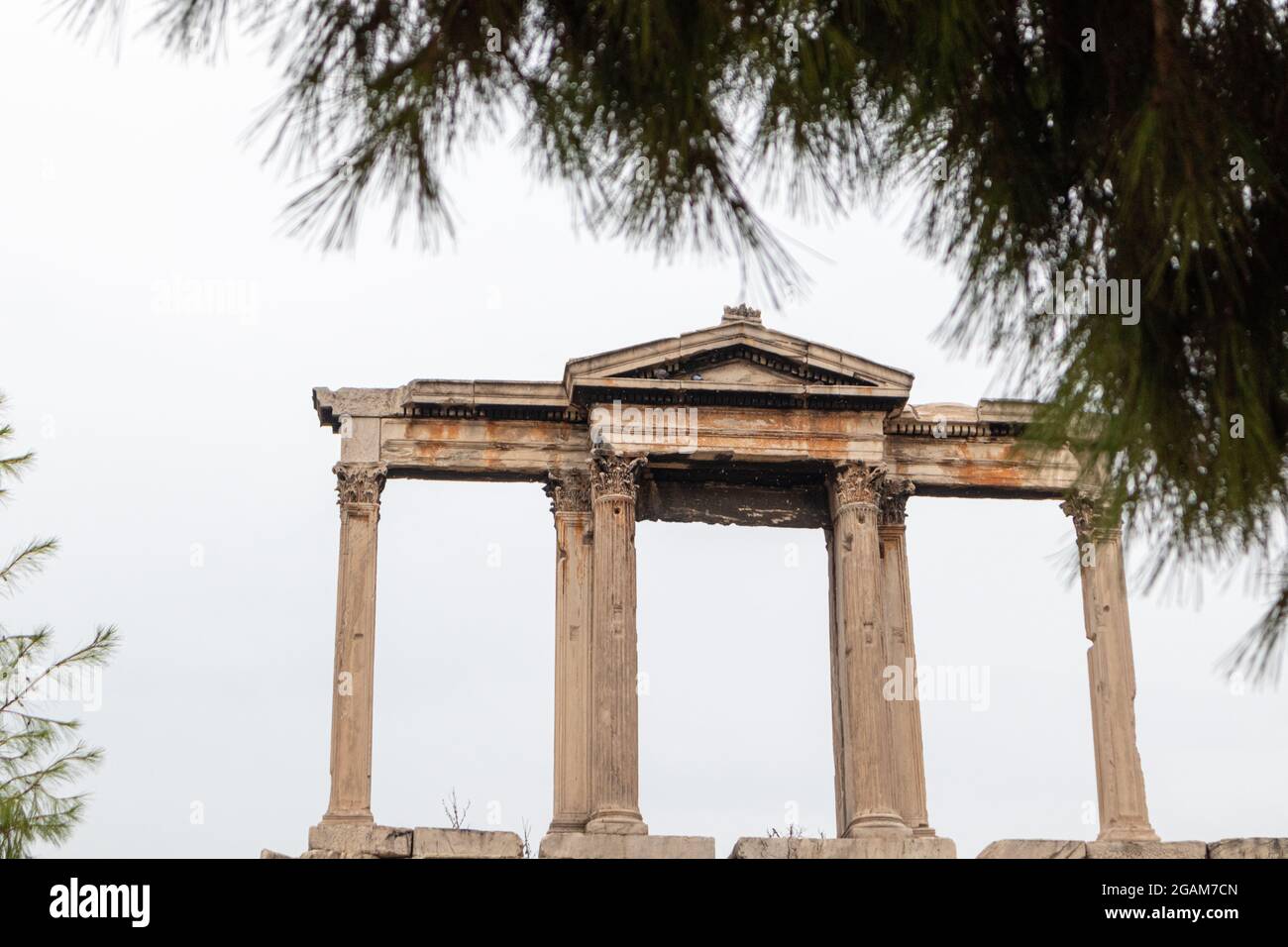 Arch of Hadrian, Hadrian's Gate, antique monumental gateway. Roman ...