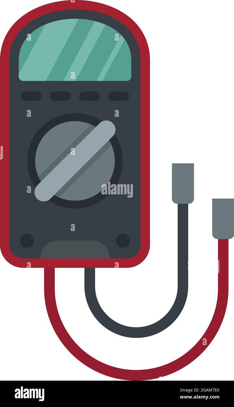 Test multimeter icon. Flat illustration of test multimeter vector icon ...