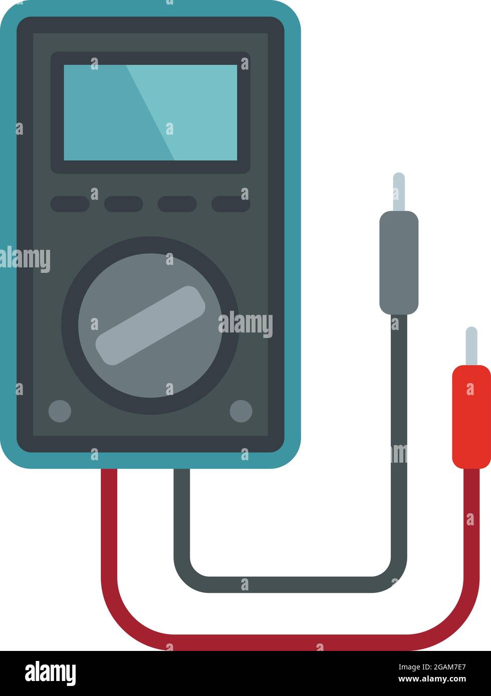 Voltage multimeter icon. Flat illustration of voltage multimeter vector ...