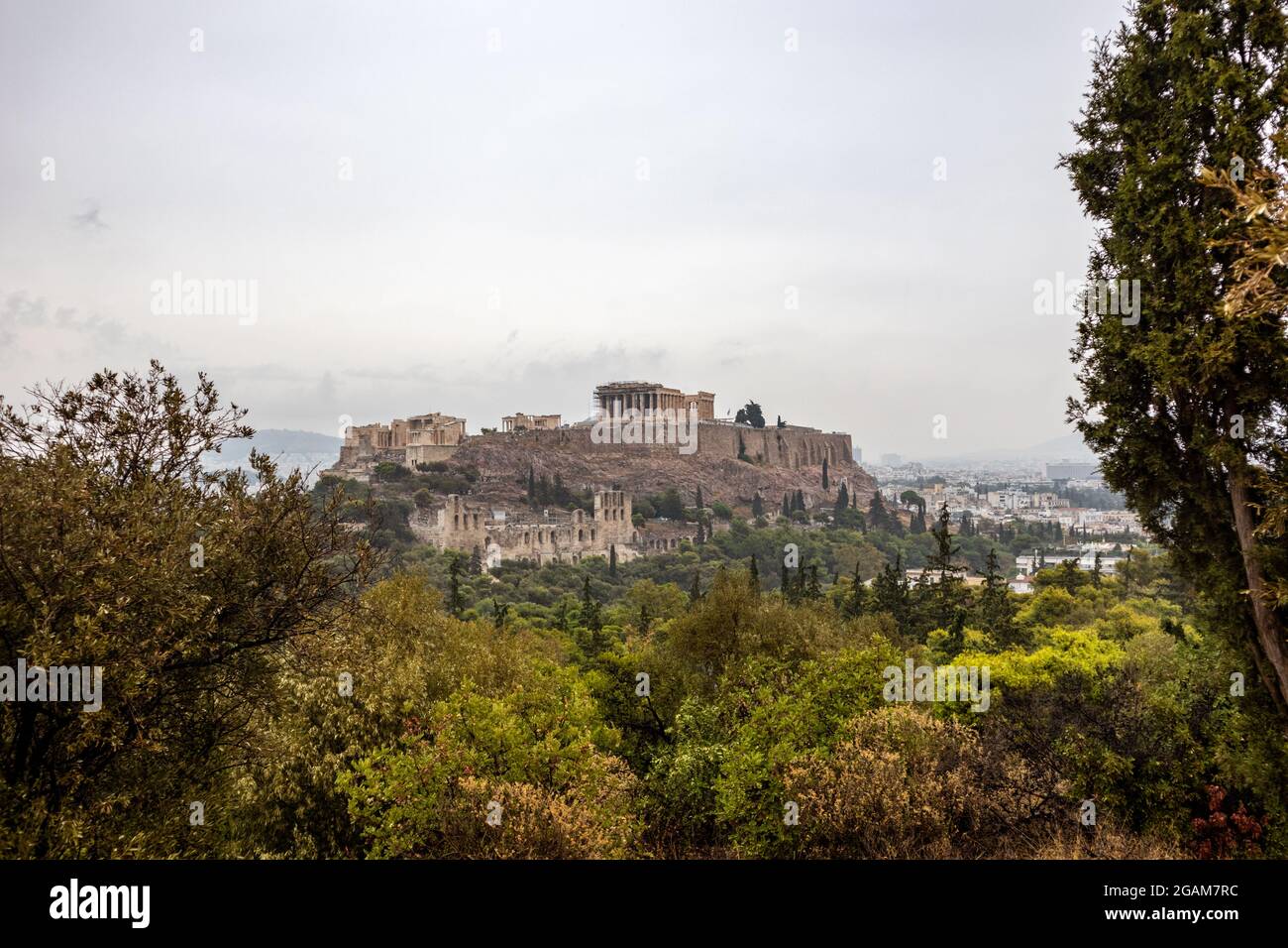 Acropolis hill (Parthenon, Propylaea, Temples, Odeon of Herodes Atticus ...