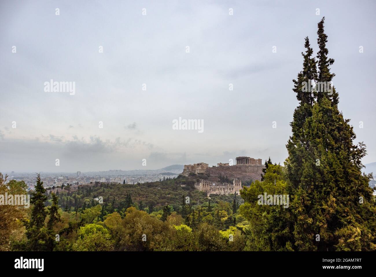 Acropolis hill (Parthenon, Propylaea, Temples, Odeon of Herodes Atticus ...