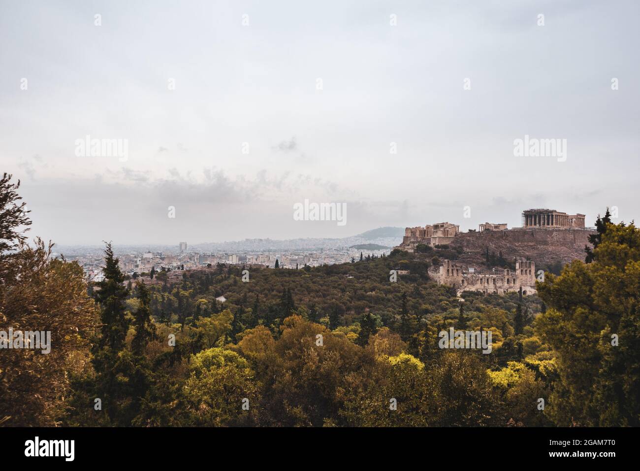 Acropolis hill (Parthenon, Propylaea, Temples, Odeon of Herodes Atticus ...