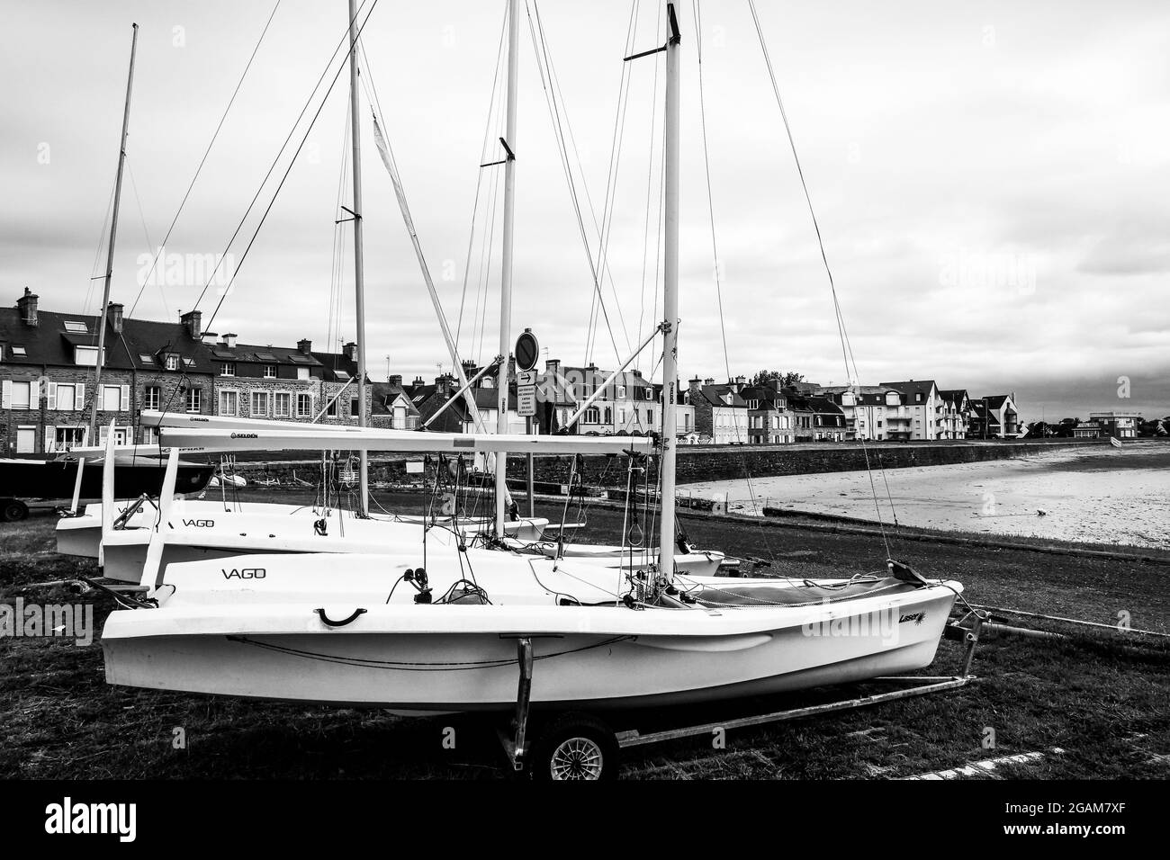 Sailing ships, Saint-Vaast la Hougue, Manche department, Cotentin ...