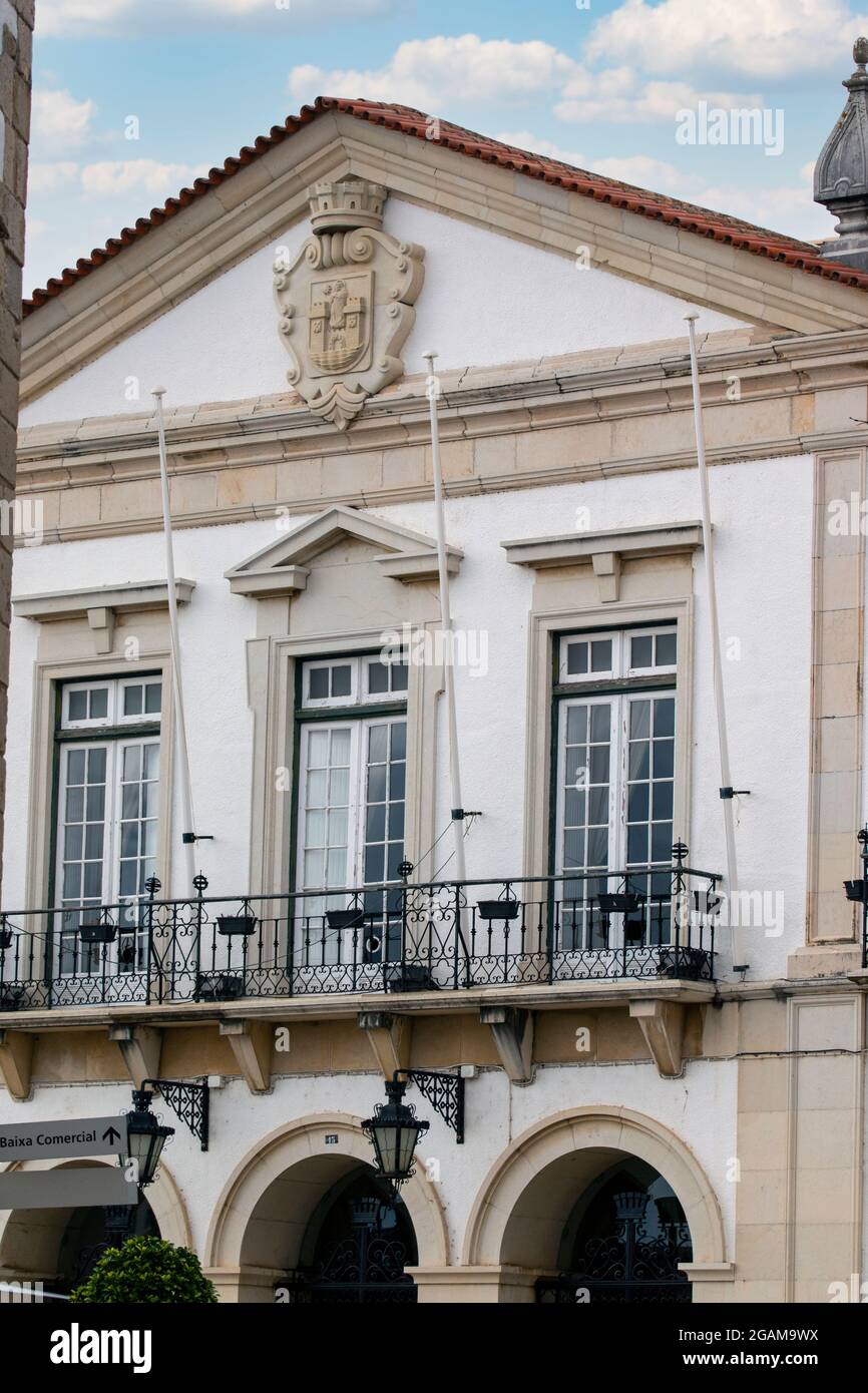 View of the City Hall of Faro city, a popular visitation place of ...