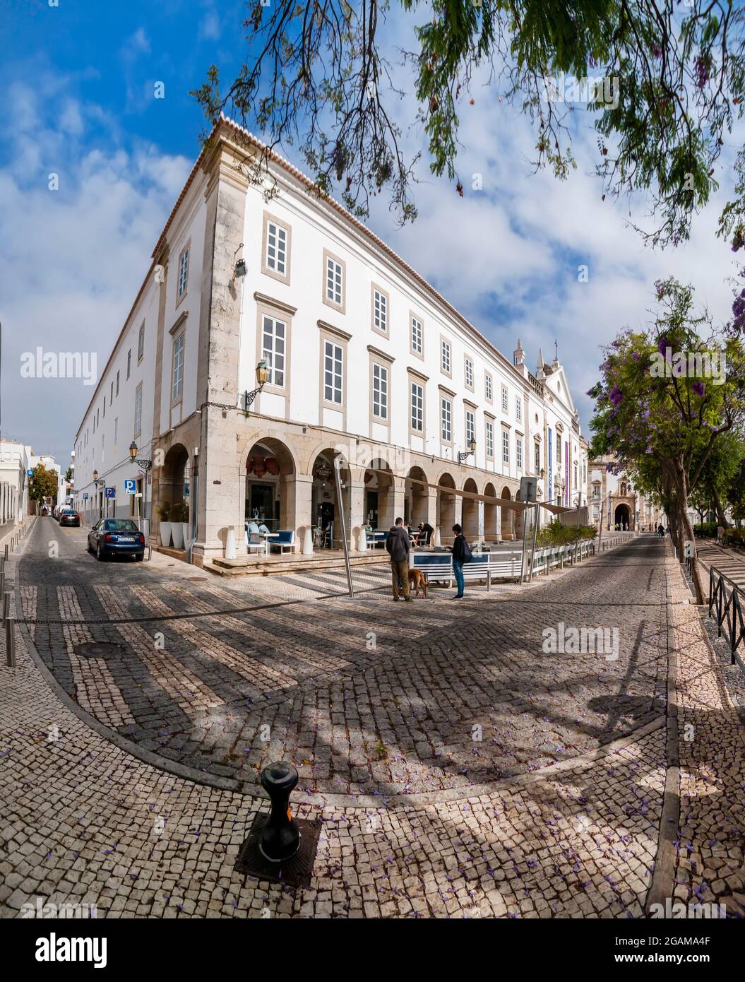 FARO, PORTUGAL - 20th june 2021: historical downtown in garden Manuel ...
