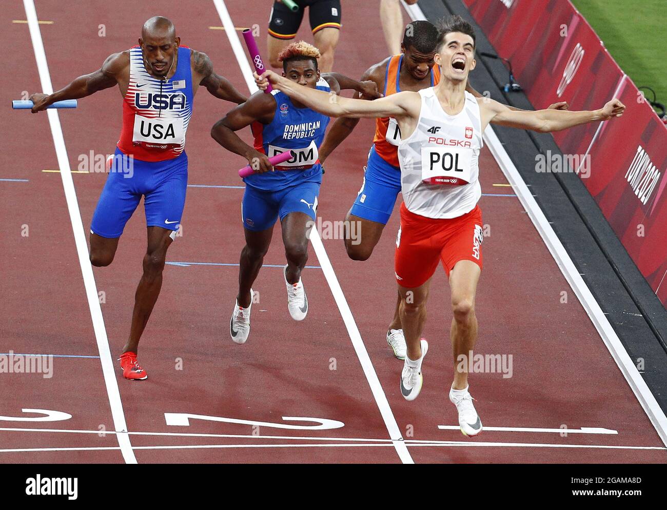 Tokyo, Japan. 31st July, 2021. Poland's Patryk Grzegorzewicz crosses ...