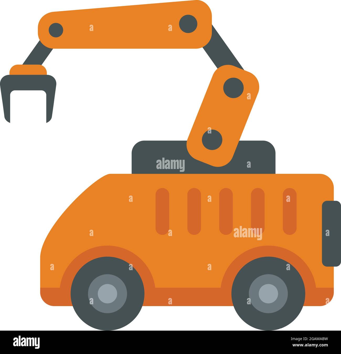 Machine arm robot icon. Flat illustration of machine arm robot vector ...