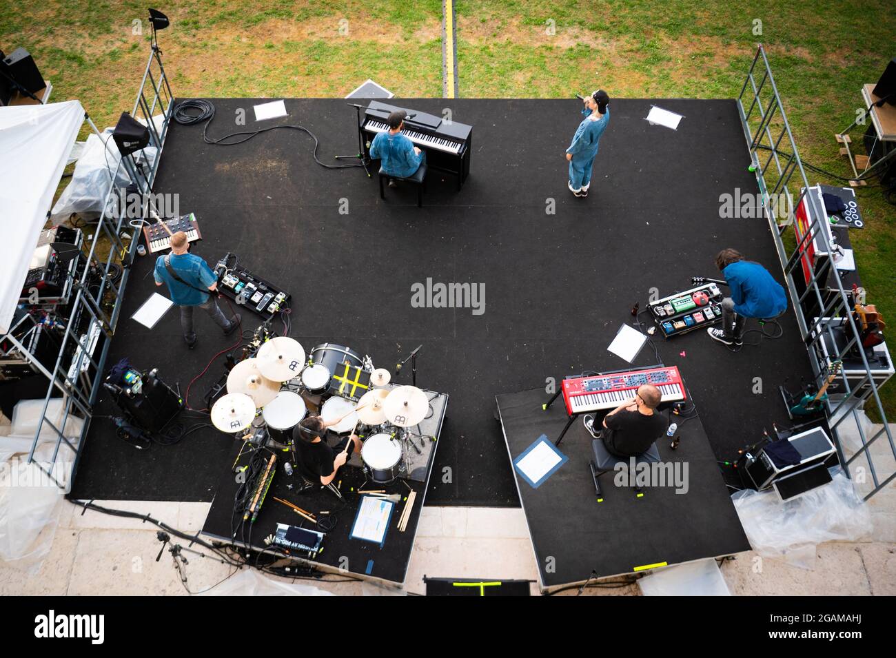 Coma Cose performs in Codroipo Udine Italy last 18.7.2021 Stock Photo ...
