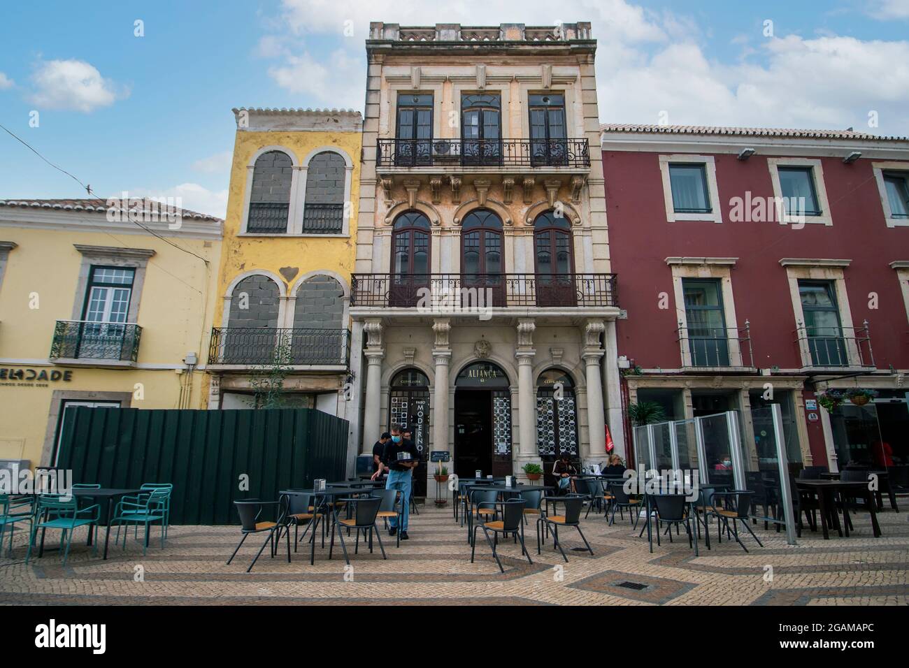 FARO, PORTUGAL: 20th JUNE, 2021 - Historical coffee shop Alianca, built ...