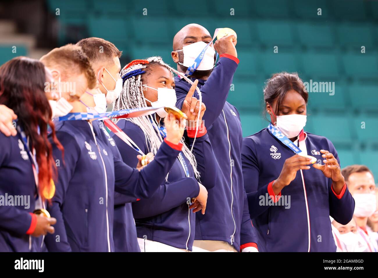 Tokyo, Japan. 31st July, 2021. (L to R) Dicko Romane (FRA), RinerTeddy ...