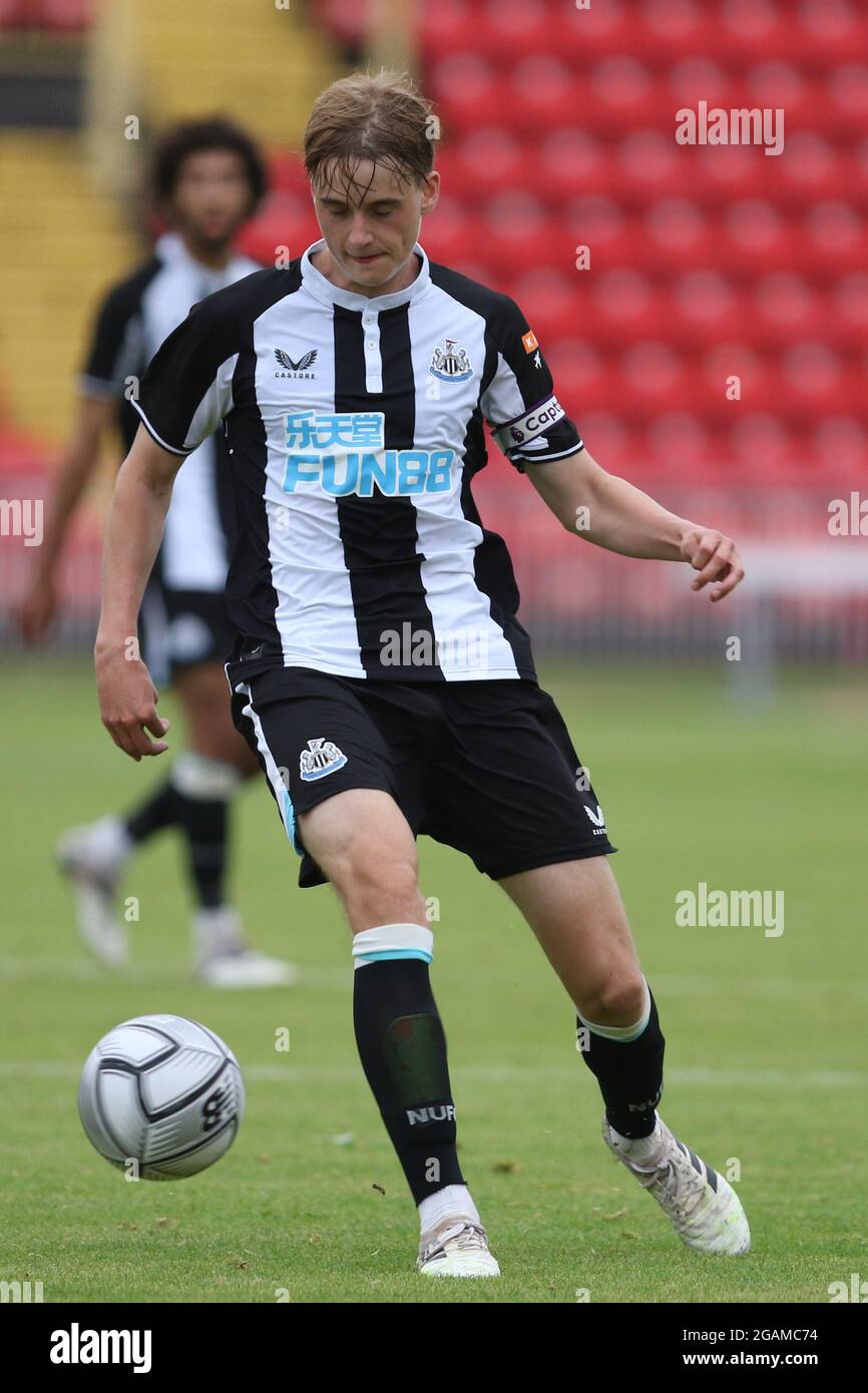 GATESHEAD, UK. JULY 31ST Lucas de Bolle of Newcastle United in action ...