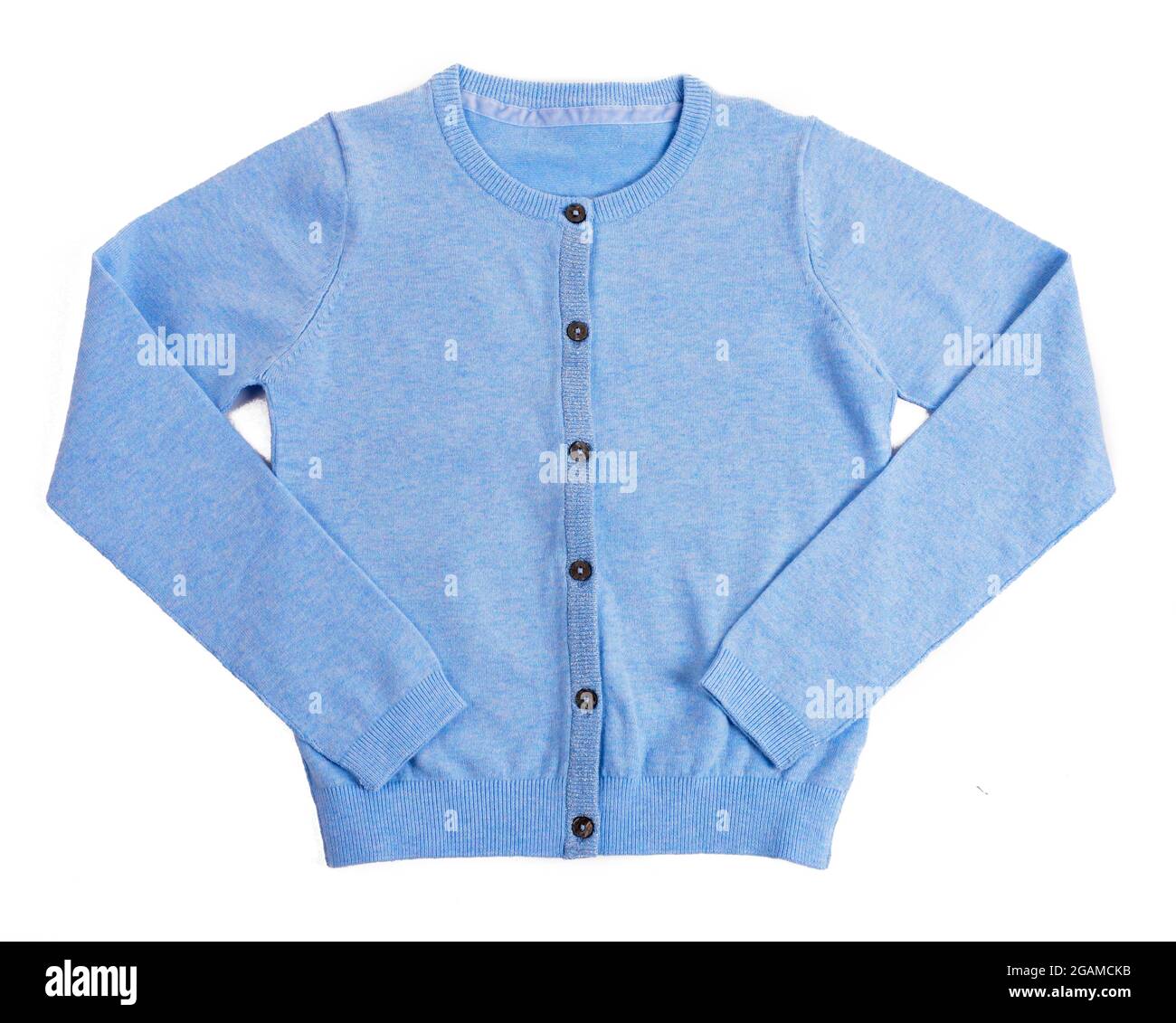 Blue short jacket isolated on white background Stock Photo - Alamy