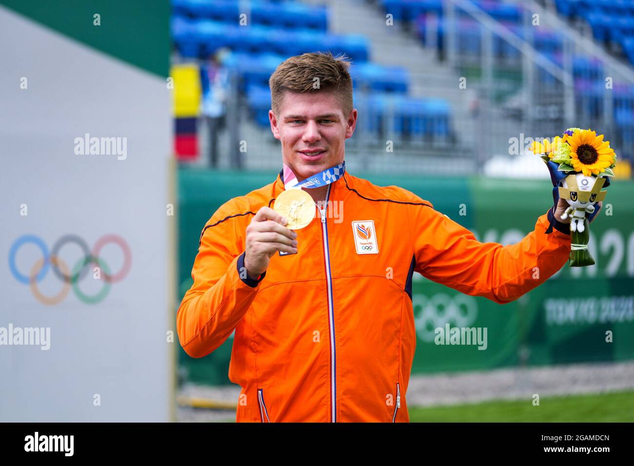 Niek Kimmann of the Netherlands golden medal during the Olympic Games ...
