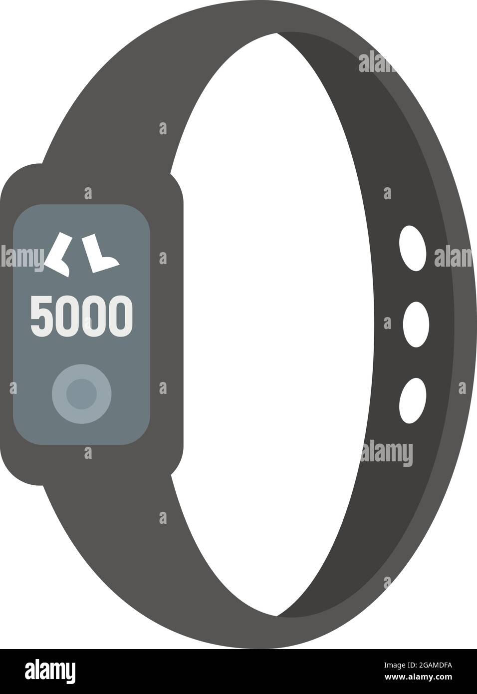 Heart rate smartwatch icon. Flat illustration of heart rate smartwatch ...