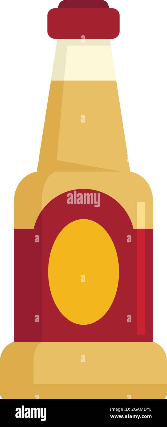 Condiment bottle icon. Flat illustration of condiment bottle vector ...