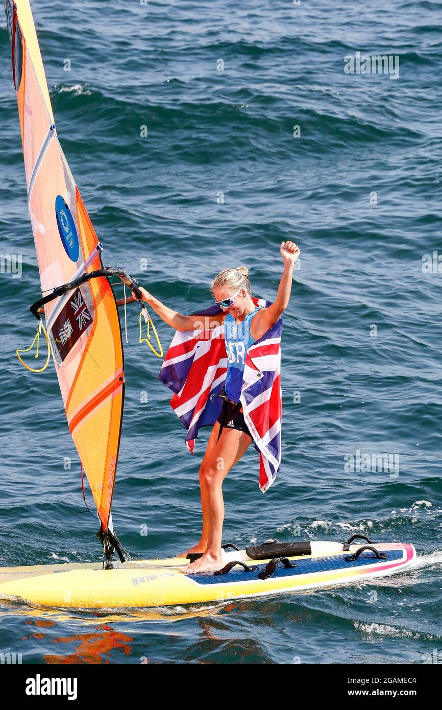 Kanagawa, Japan. 31st July, 2021. EMMA WILSON of Great Britain wins the ...