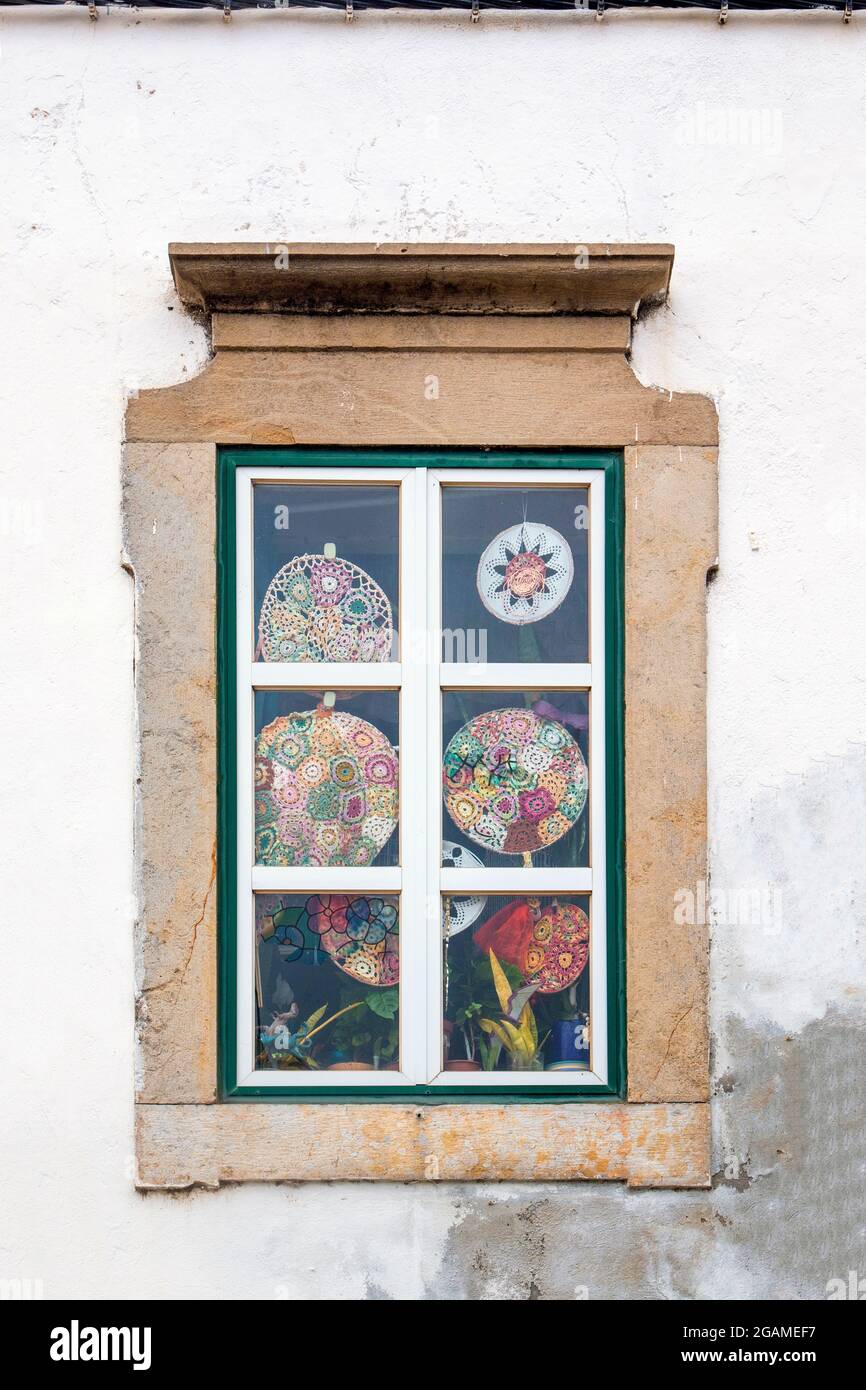 View of the typical village windows of the portuguese cities Stock ...