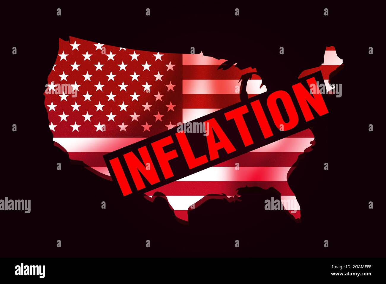 Inflation Taking Over the United States more than ever, Abstract 3D ...