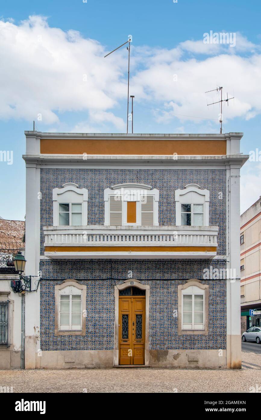 Exterior view of the typical portuguese architecture of the Algarve ...