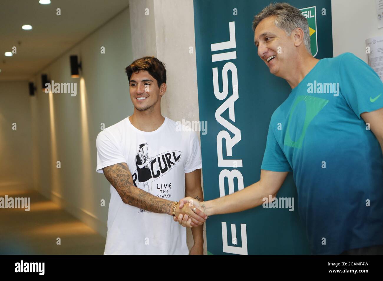 Gabriel Medina surfer at Rio 2016 Olympic Games athlete village. World ...