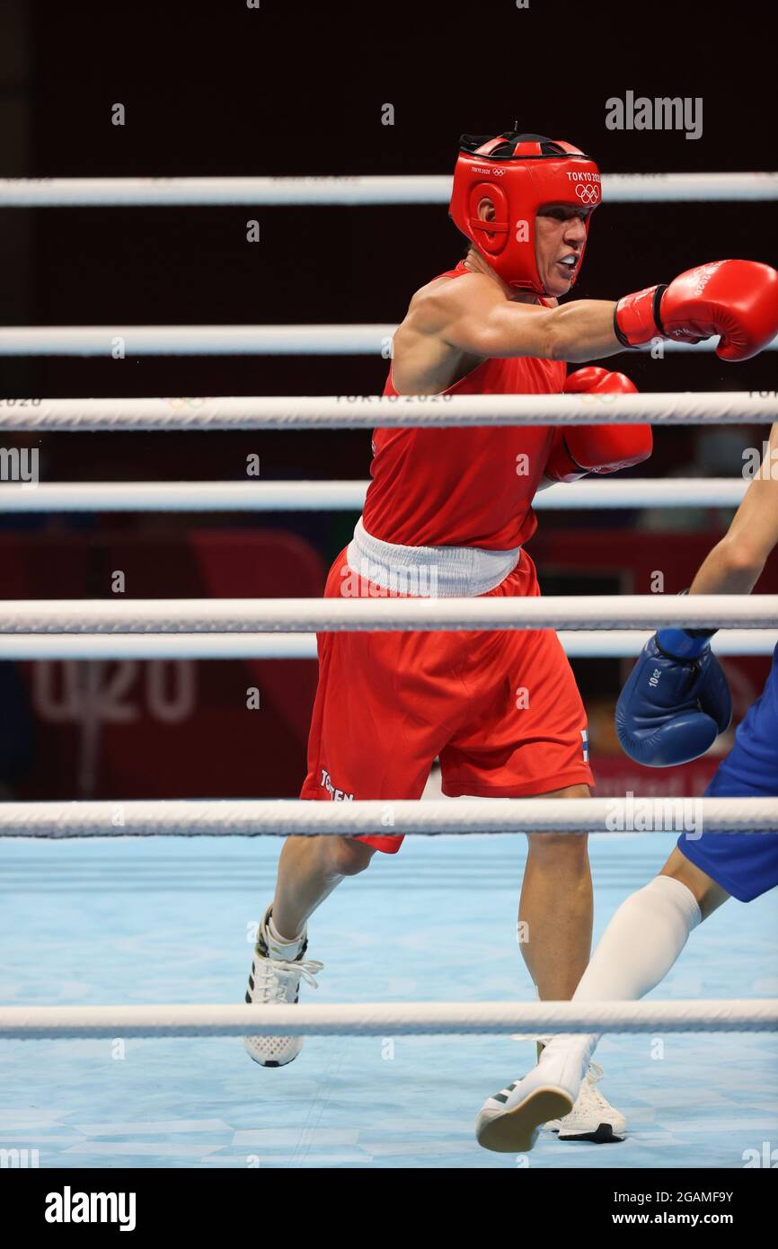 Tokyo, Japan. 30th July, 2021. BOXING MUM ADVANCES: Olympic women's ...