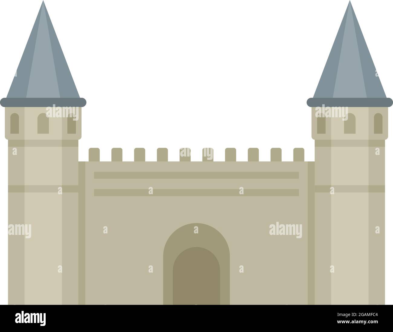 Turkish citadel icon. Flat illustration of turkish citadel vector icon ...