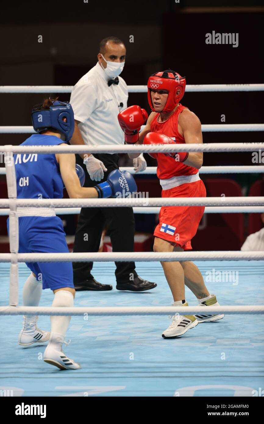 Tokyo, Japan. 30th July, 2021. BOXING MUM ADVANCES: Olympic women's ...