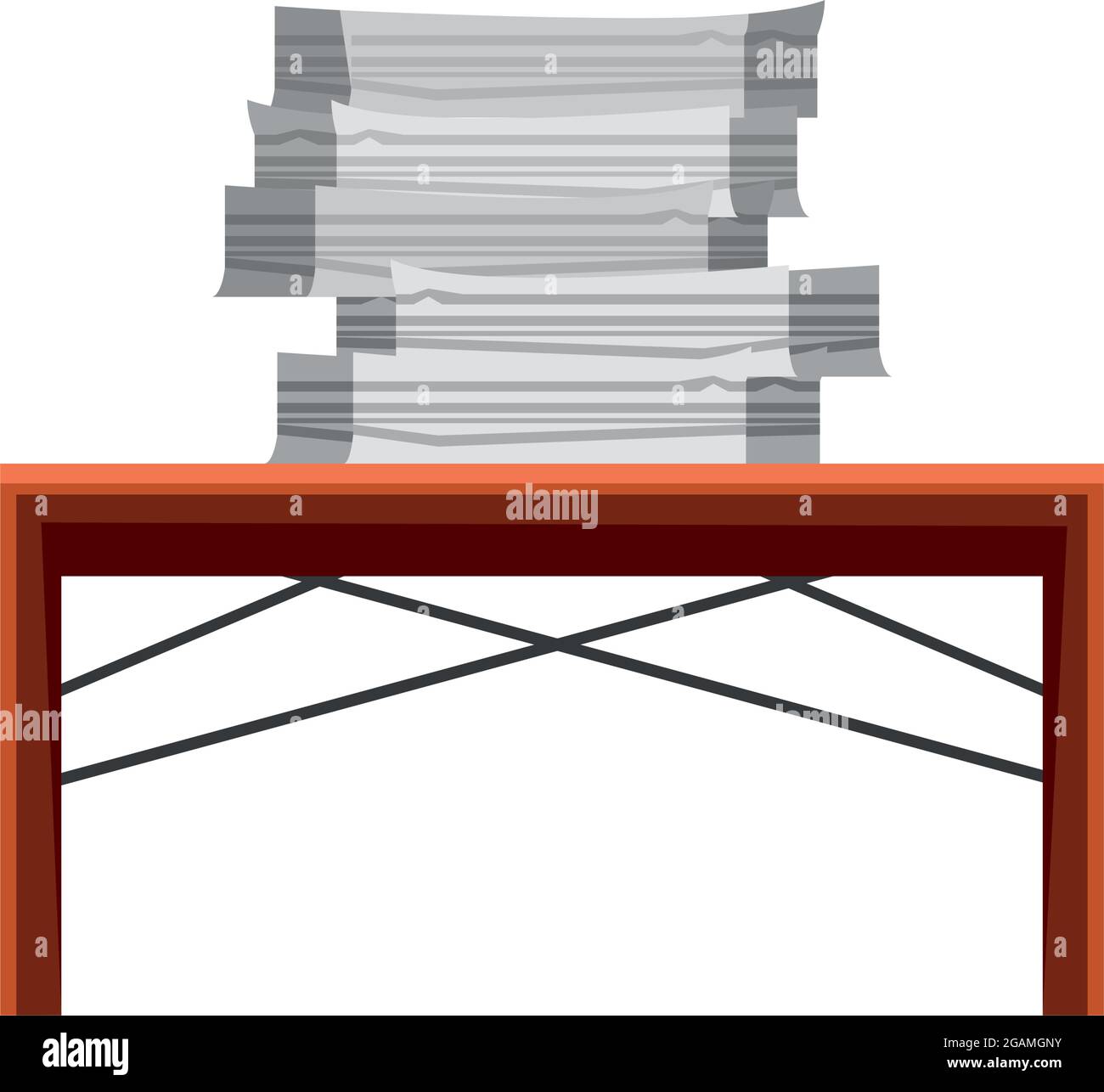table with stack of paperwork Stock Vector Image & Art - Alamy