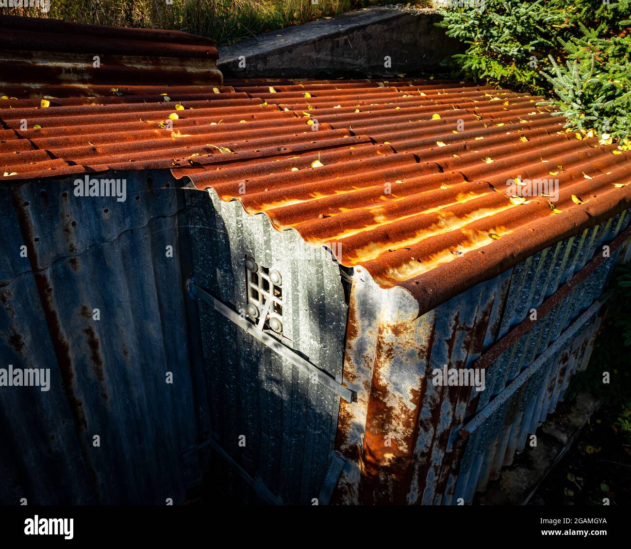 Hidden stair case at the Hugonin Battery leading to underground rooms ...