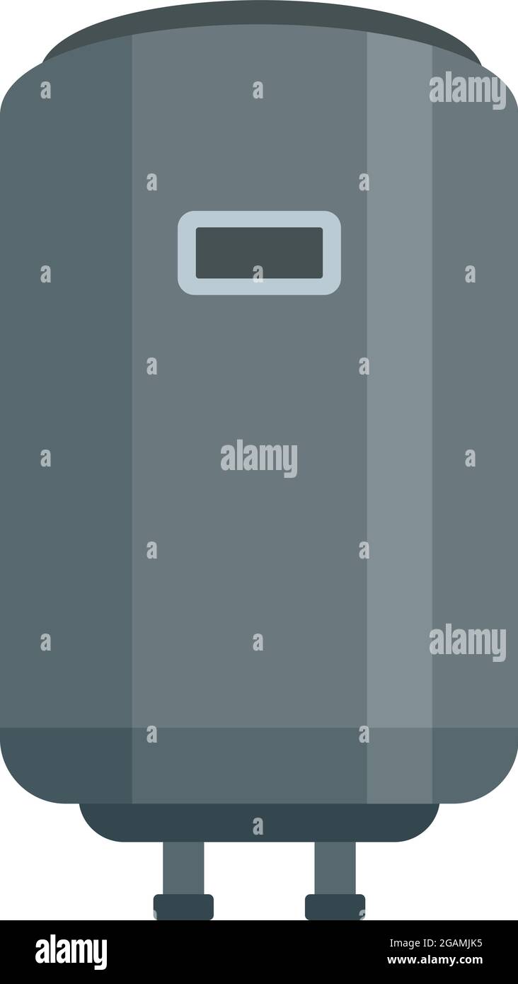 Gas boiler icon. Flat illustration of gas boiler vector icon isolated ...