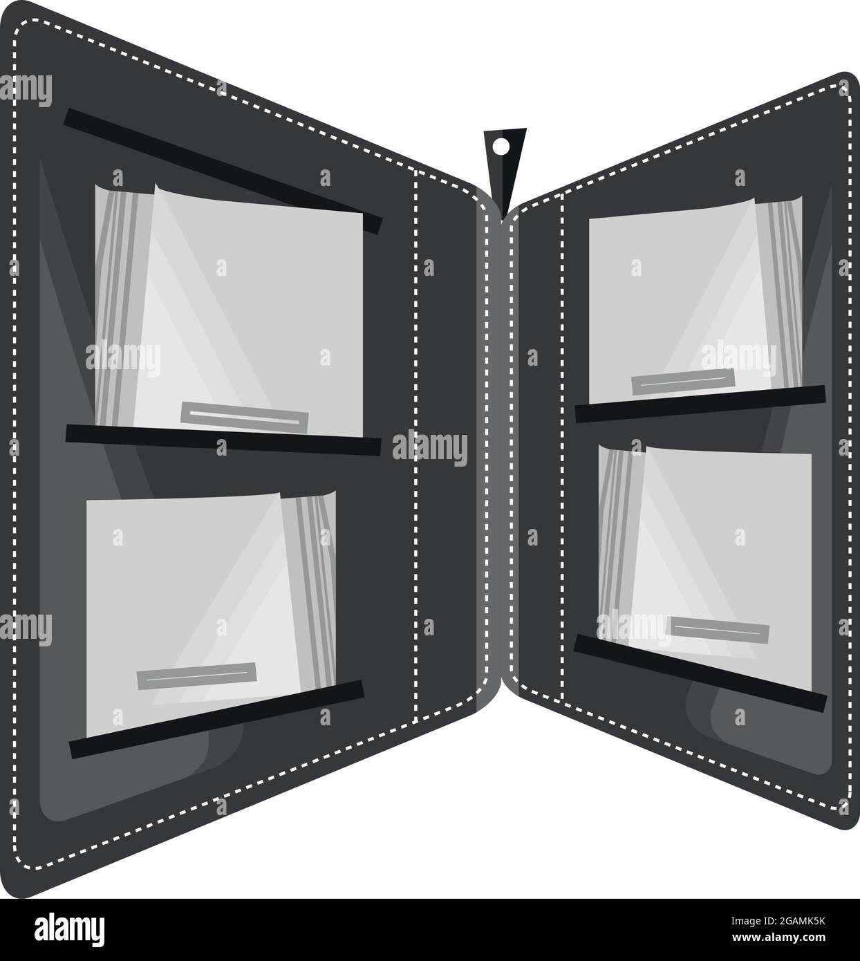 open briefcase with documents Stock Vector Image & Art - Alamy