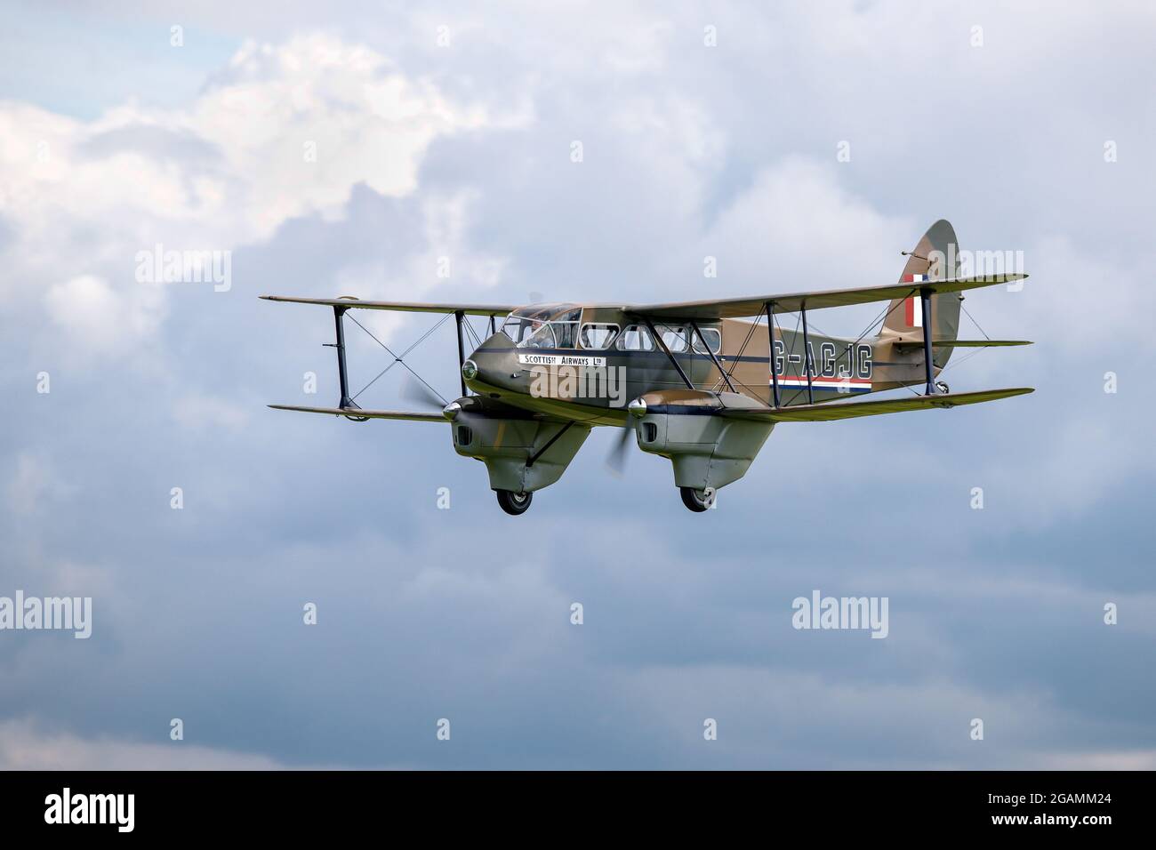1941 de Havilland DH-89A Dominie/Dragon Rapide ‘G-AGJG’ airborne at ...
