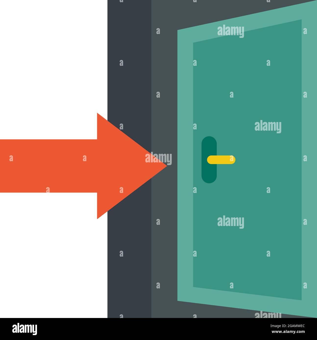 Apartment entrance icon. Flat illustration of apartment entrance vector ...