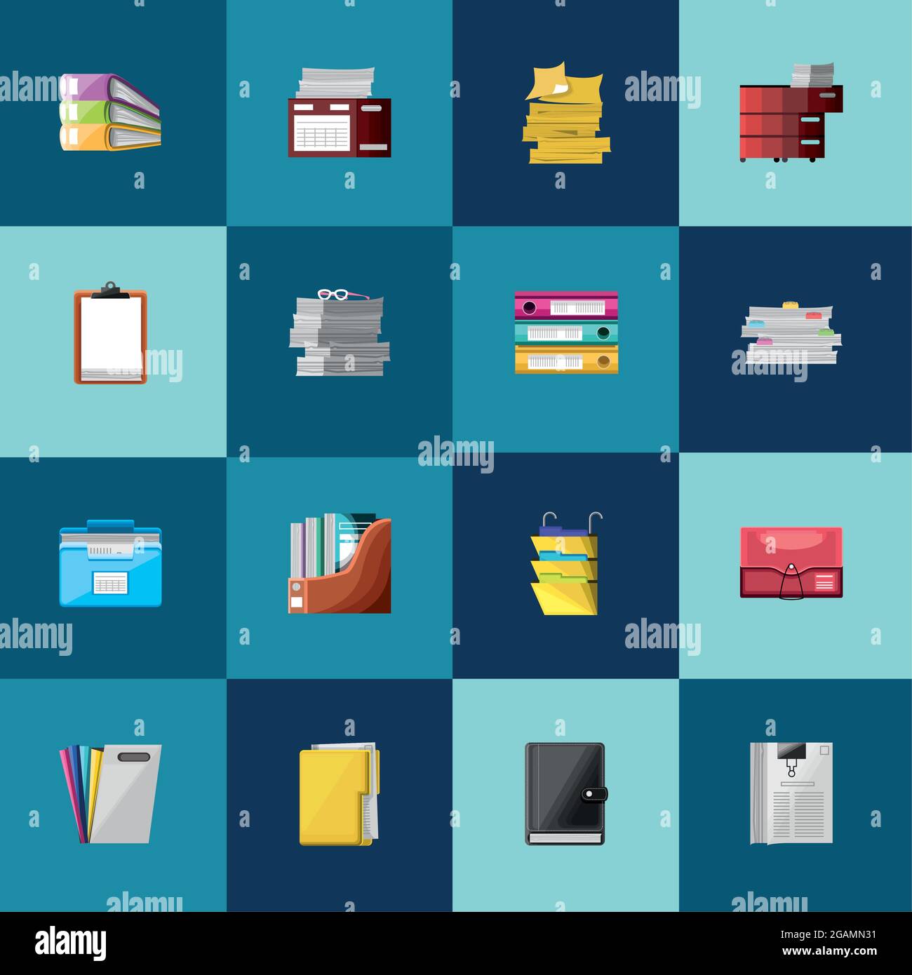 set of paperwork Stock Vector Image & Art - Alamy