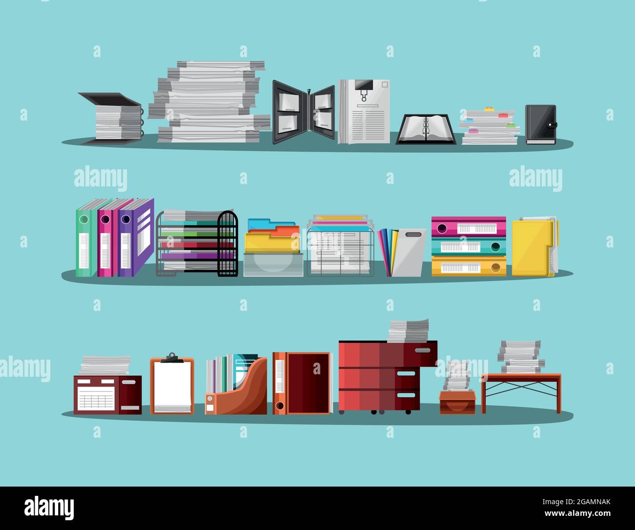 organized paperwork office files Stock Vector Image & Art - Alamy