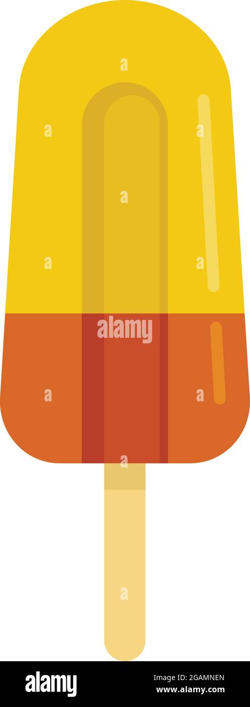 Fruit popsicle icon. Flat illustration of fruit popsicle vector icon ...
